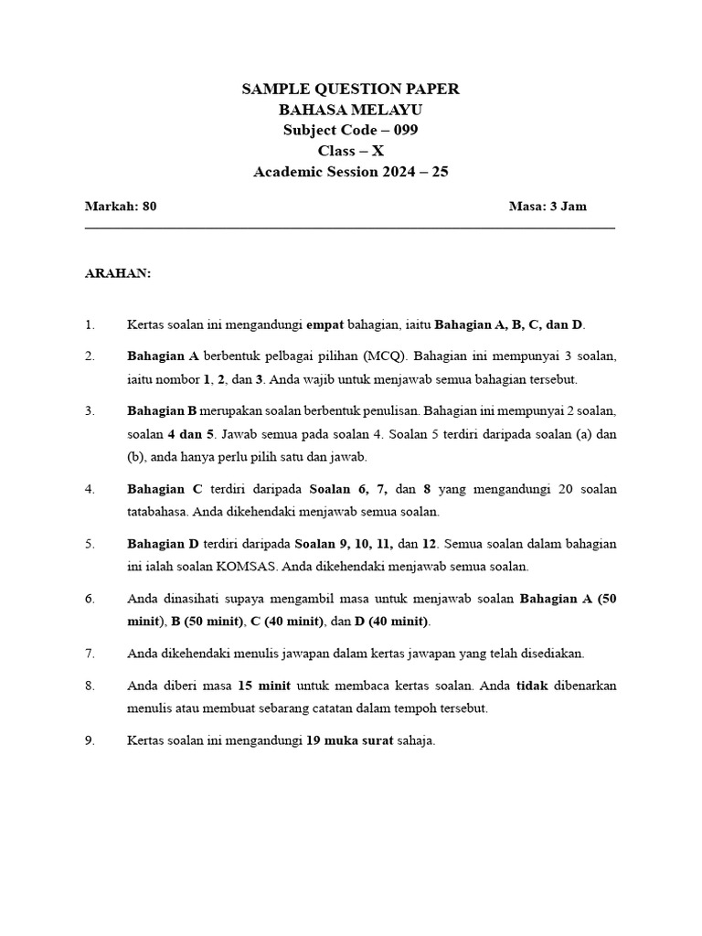 BhashaMalyeu SQP | PDF