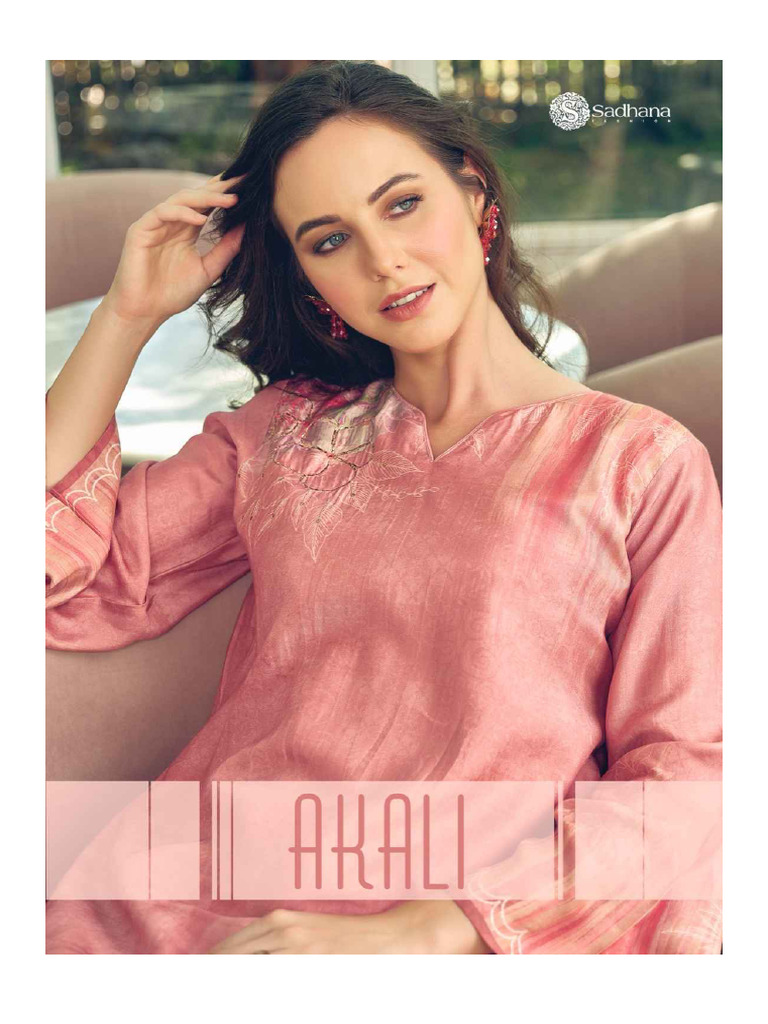 Sadhana Fashion Akali Pure Muslin Silk Dress Material 8 PC Catalog | PDF | Computers