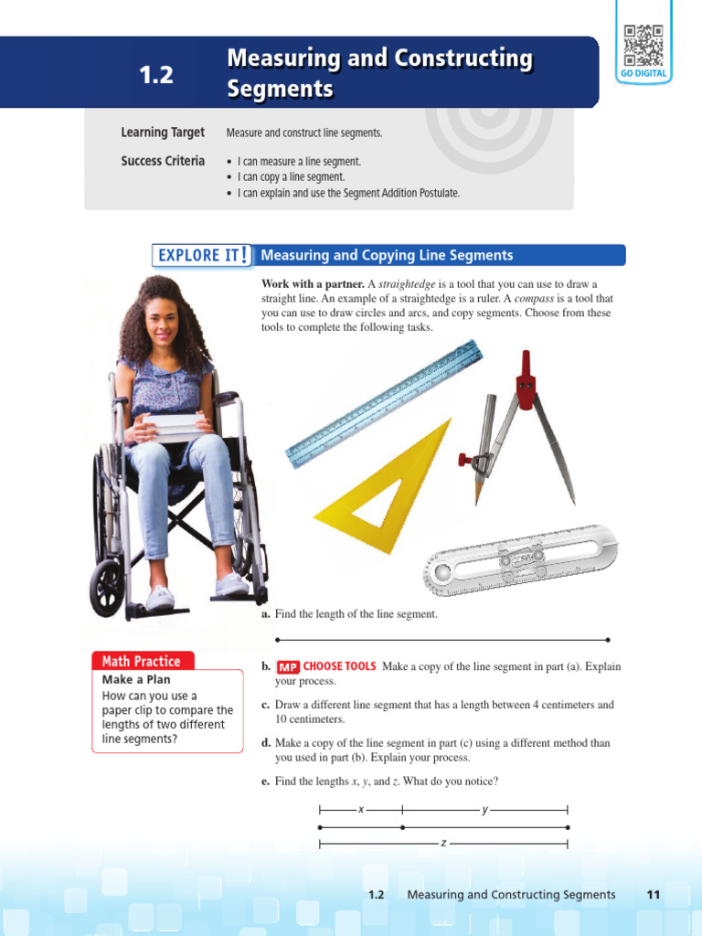 Measuring and Constructing Segments: Explore It | PDF