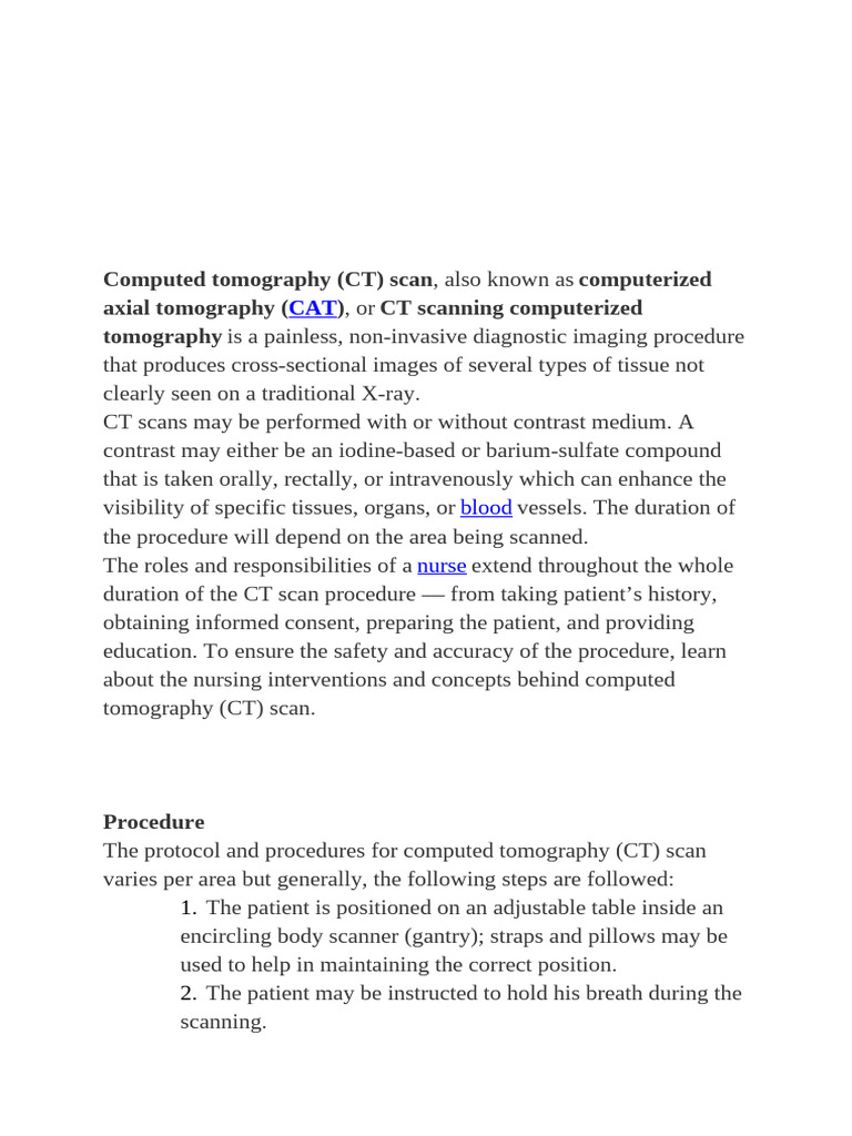 Computed Tomography | PDF