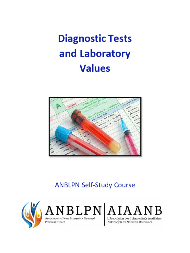 ANBLPN Lab Values Self Study Module 1 4 | PDF