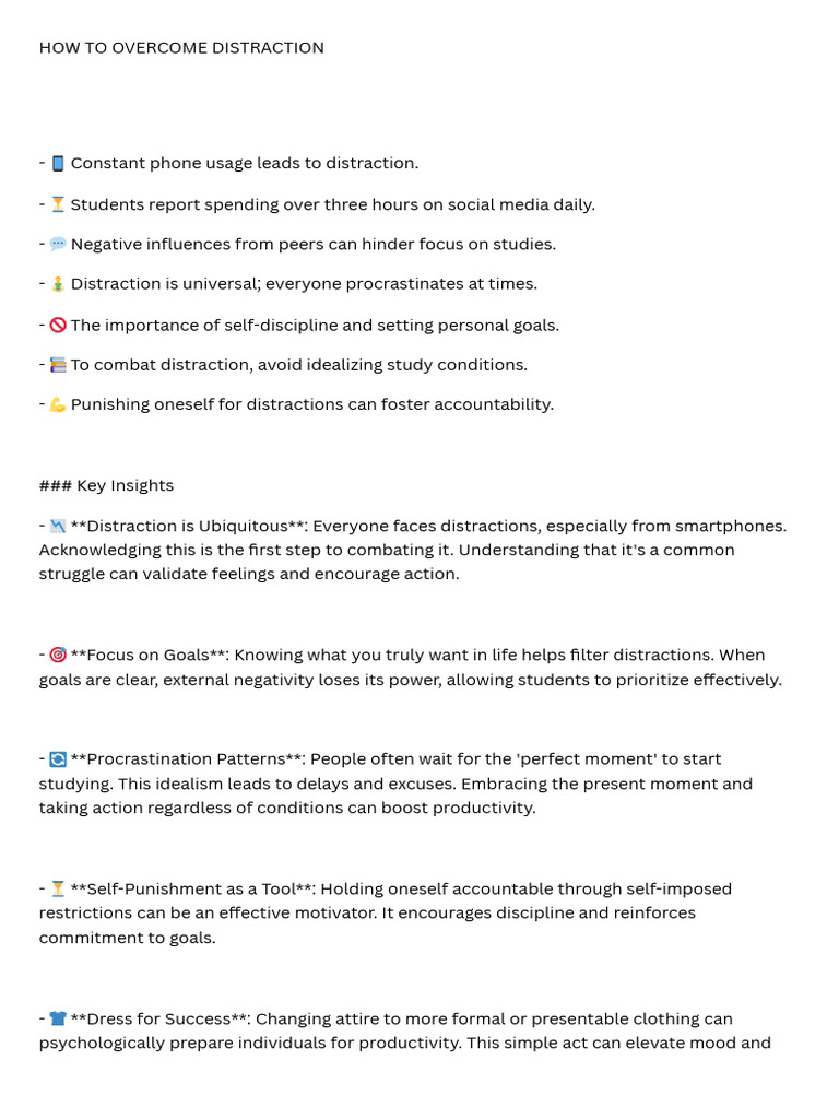 How To Overcome Distraction 20240927 165454 0000 | PDF