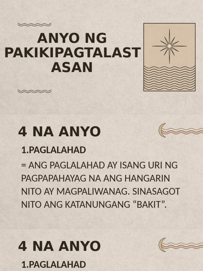 Anyo NG Pakikipagtalastasan | PDF