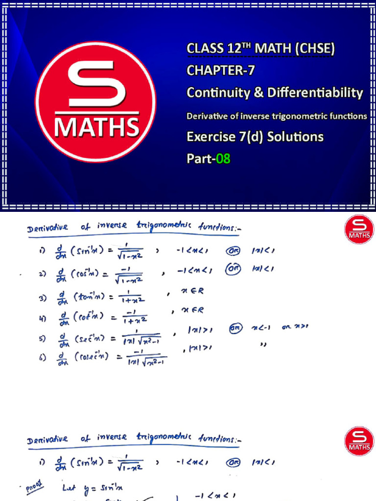 7 Continuity And Differentiability 8 Pdf