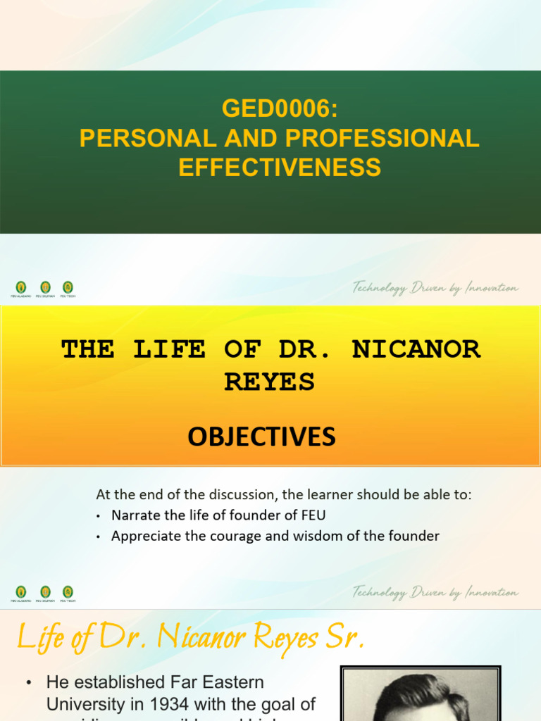 (M2-MAIN) Life of Dr. Nicanor Reyes Sr. | PDF