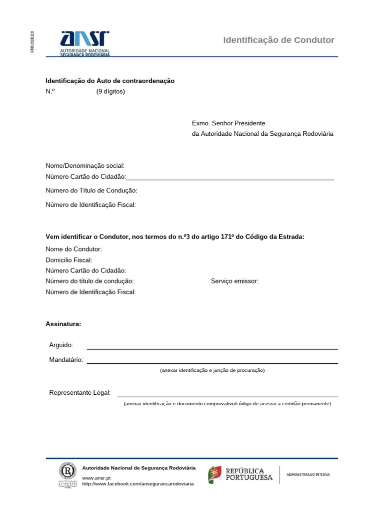 F306 - Identificação de Condutor | PDF