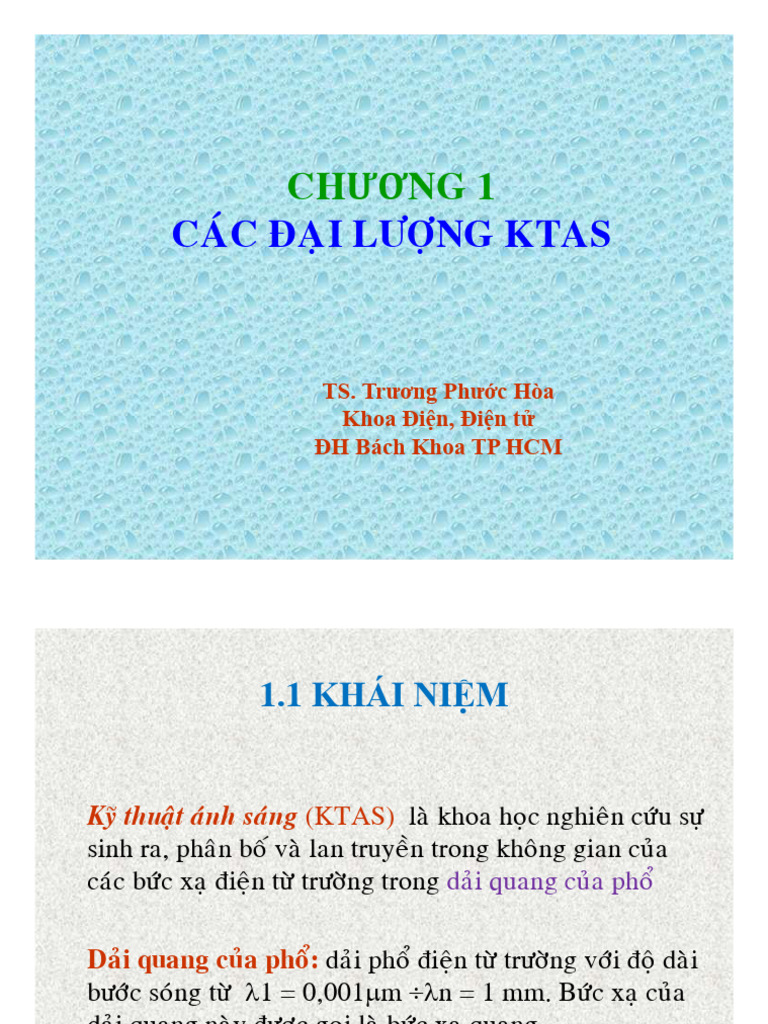 Chuong 1-KTCS | PDF | Light | Science & Mathematics