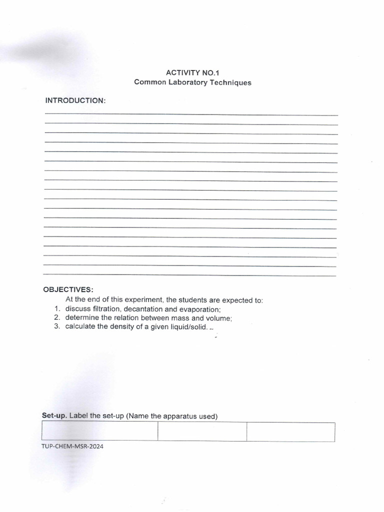 Activity 2 Lab Report Common Laboratory Techniques | PDF