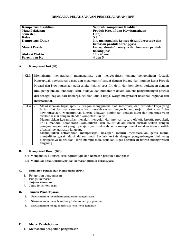 3-RPP Pertemuan 4-5 | PDF