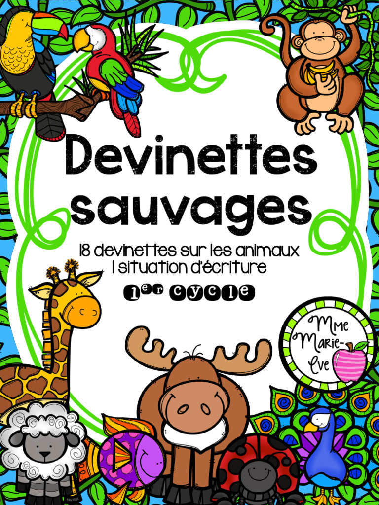 Lecture Devinettes Animaux MmeMarieEve | PDF