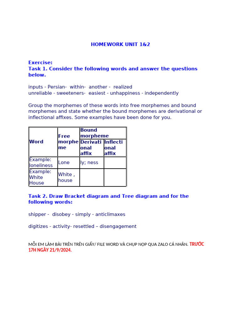 Homework Unit 1&2 | PDF
