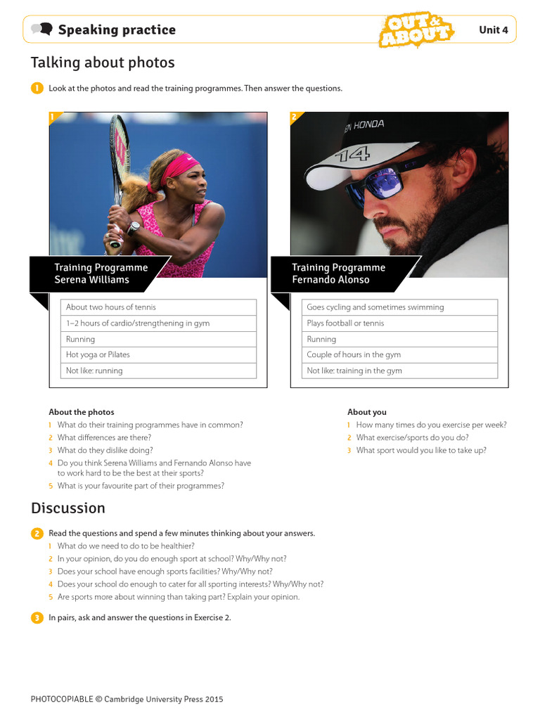 Unit 4 Speaking Practice OUT AND ABOUT | PDF