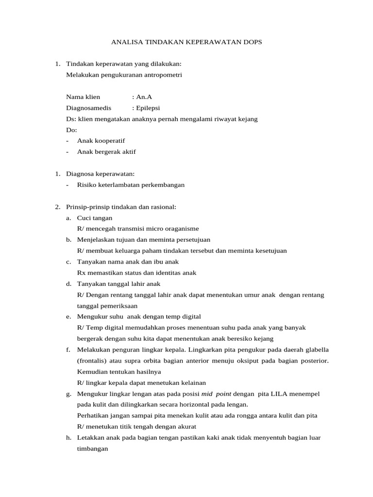 DOPS Antropometri | PDF