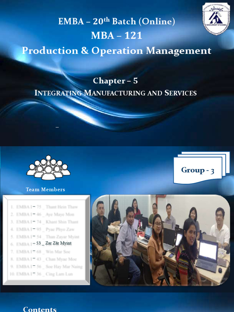 Chapter 5-POM - Group 03 | PDF