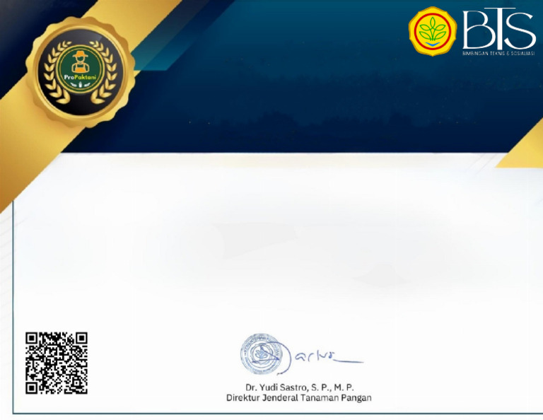 Sertifikat Penambahan Area Tanam (PAT) Dengan Pompanisasi Dan Penggunaan Pupuk Di Persawahan ...