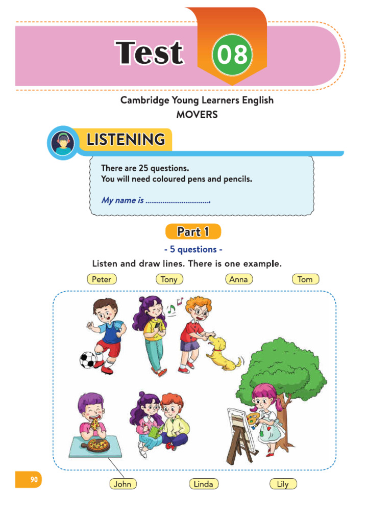 Cambridge Movers Test | PDF