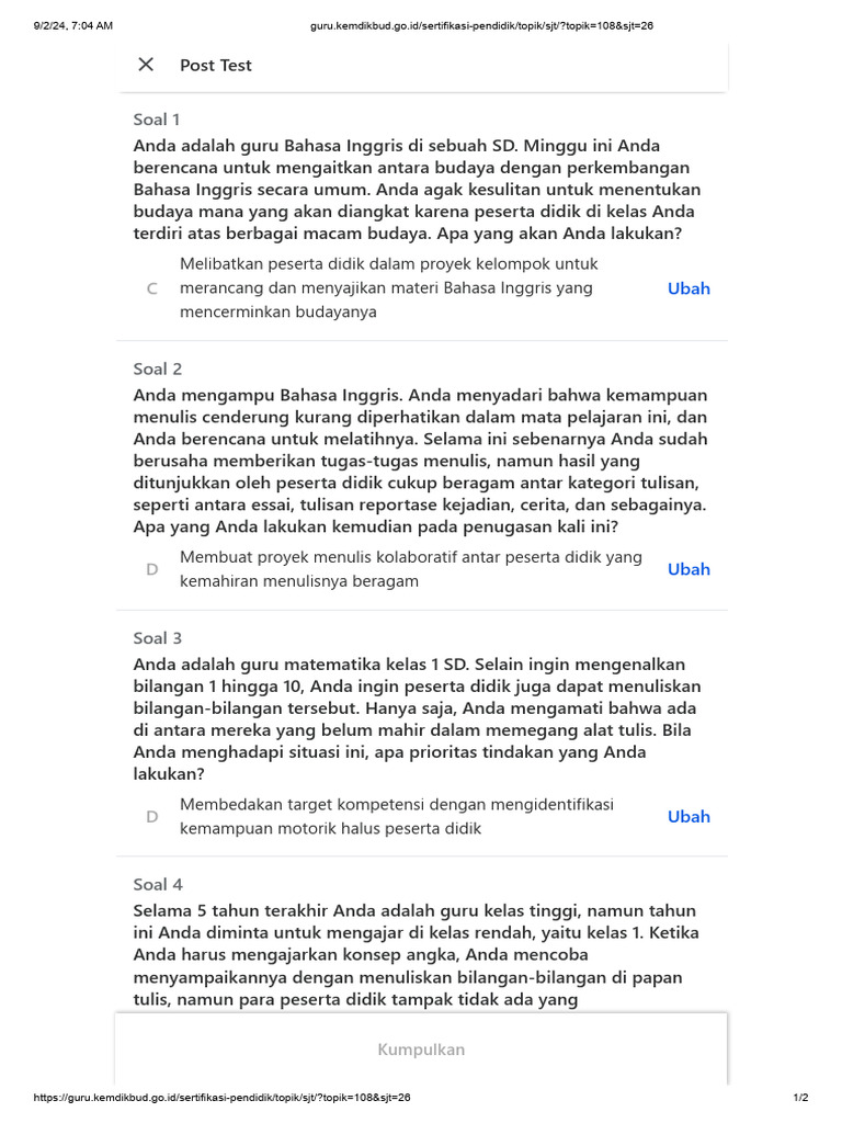 Kunci Ppa Umum2 | PDF