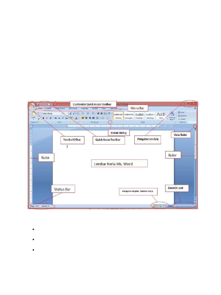 Mengenal Fungsi Bagian Microsoft Word PD | PDF