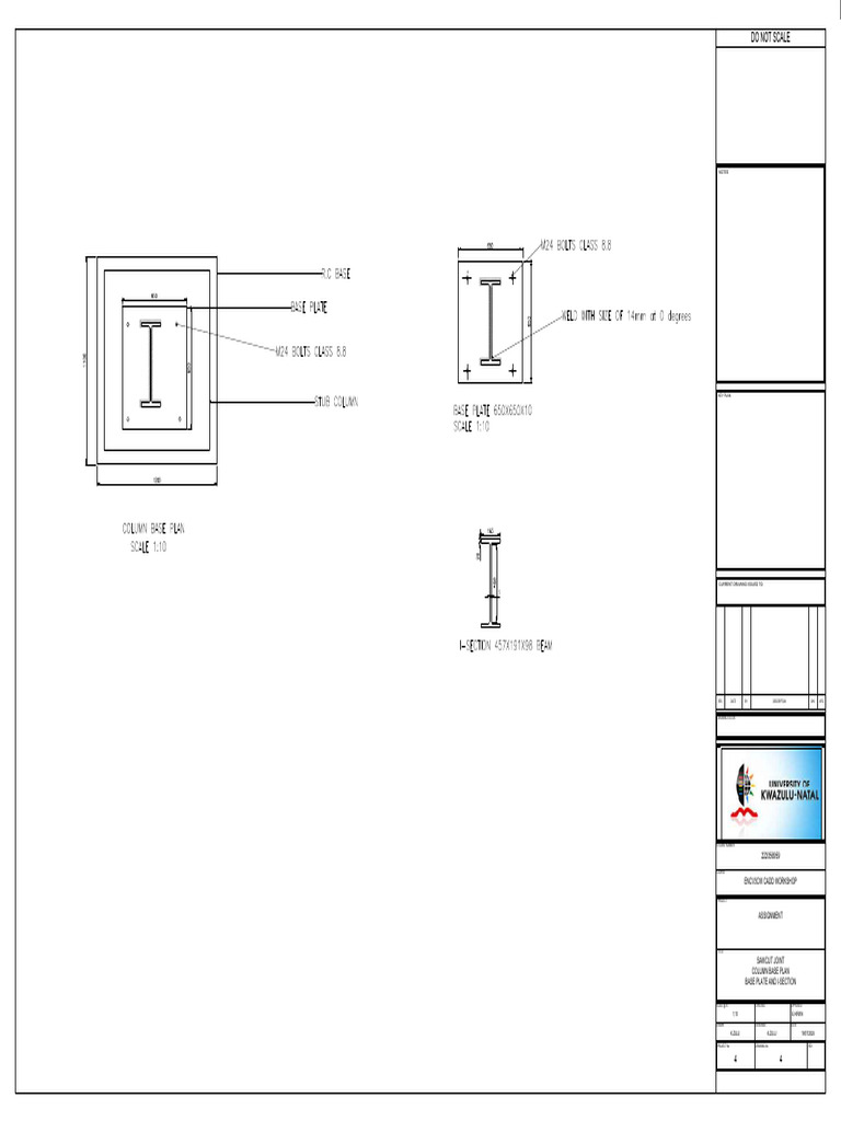 Encv3cw Column Base Plan | PDF | Deep Foundation | Structural Engineering