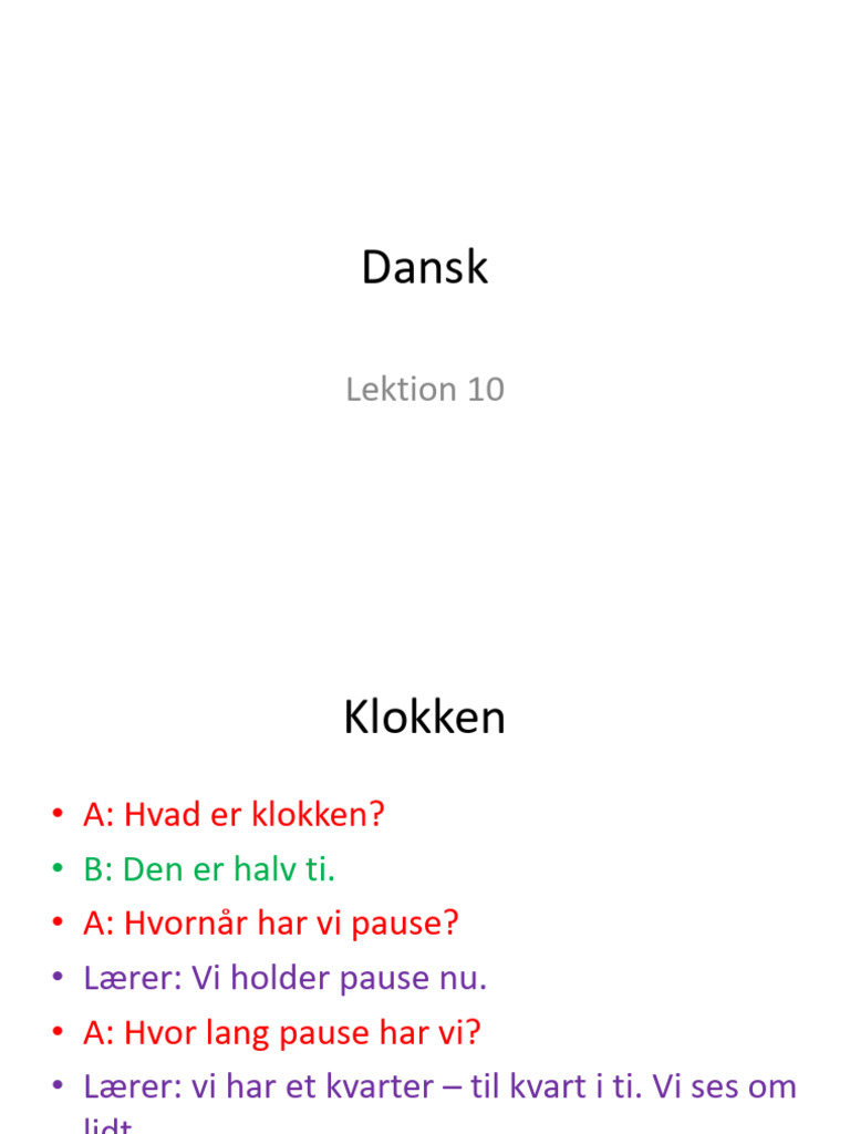 Lektion 10 | PDF