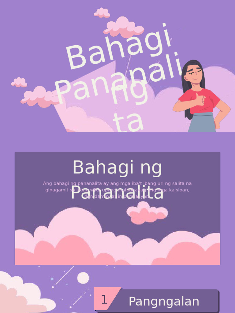Mga Bahagi NG Pananalita Presentasyon | PDF