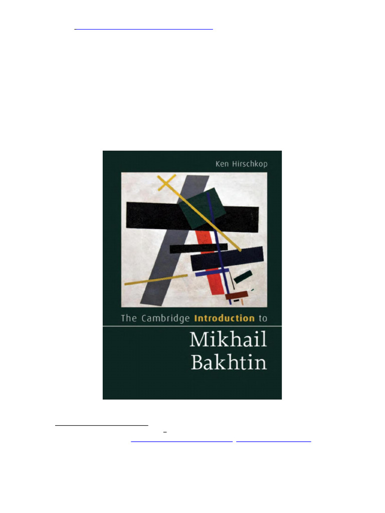 HIRSCHKOP Ken The Cambridge Introduction To Mikhai | PDF