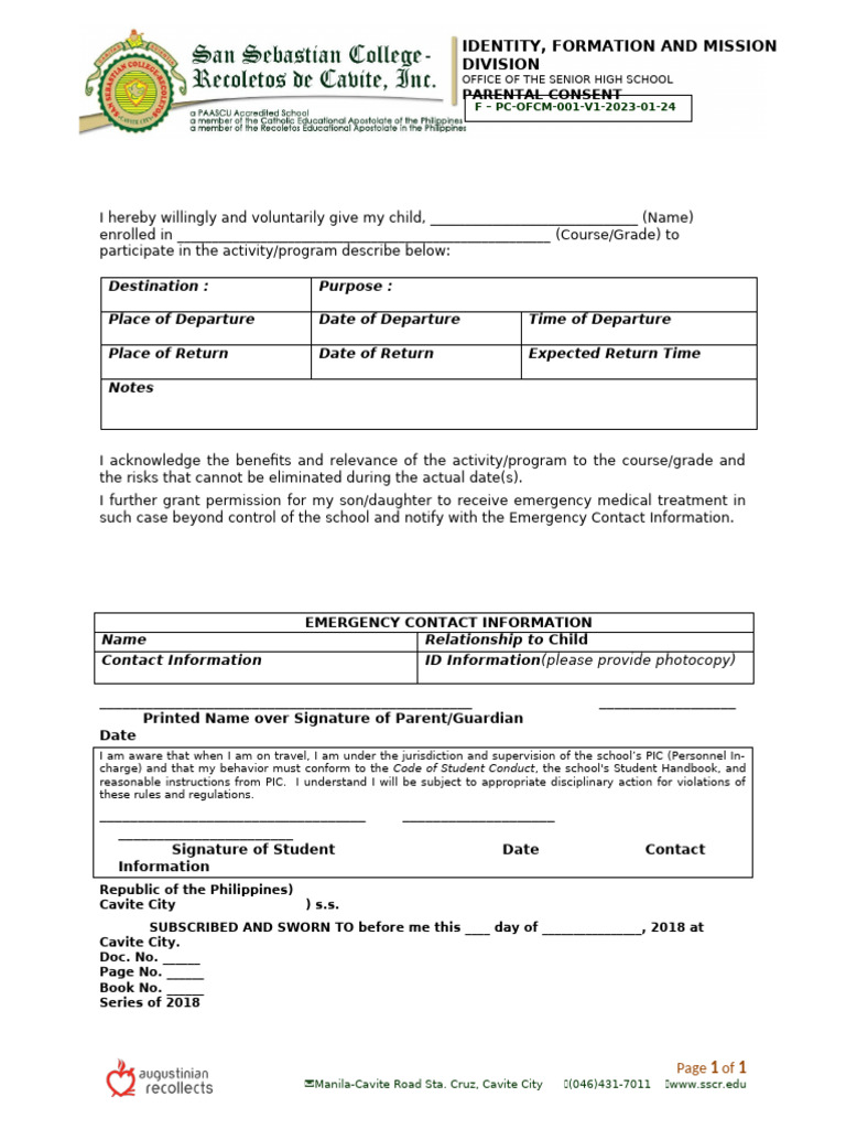 Parental Consent | PDF