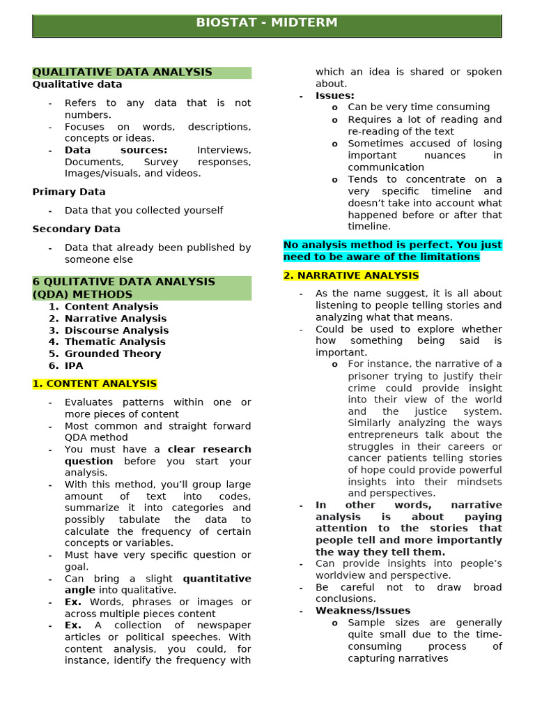 Biostat Quali&quanti | PDF