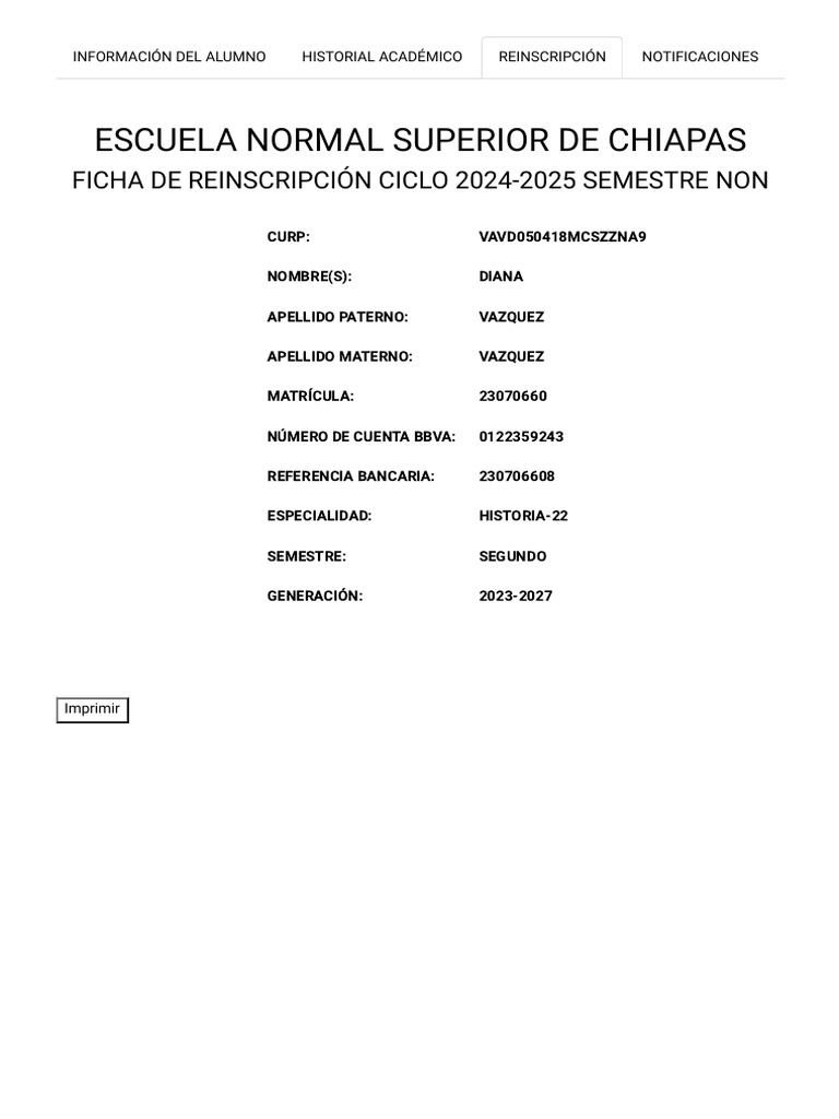 PORTAL ALUMNOS ENSCH - Escuela Normal Superior de Chiapas | PDF