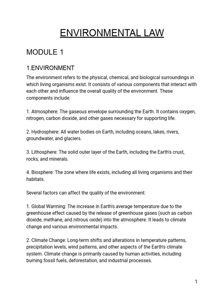 Environmental Law | PDF
