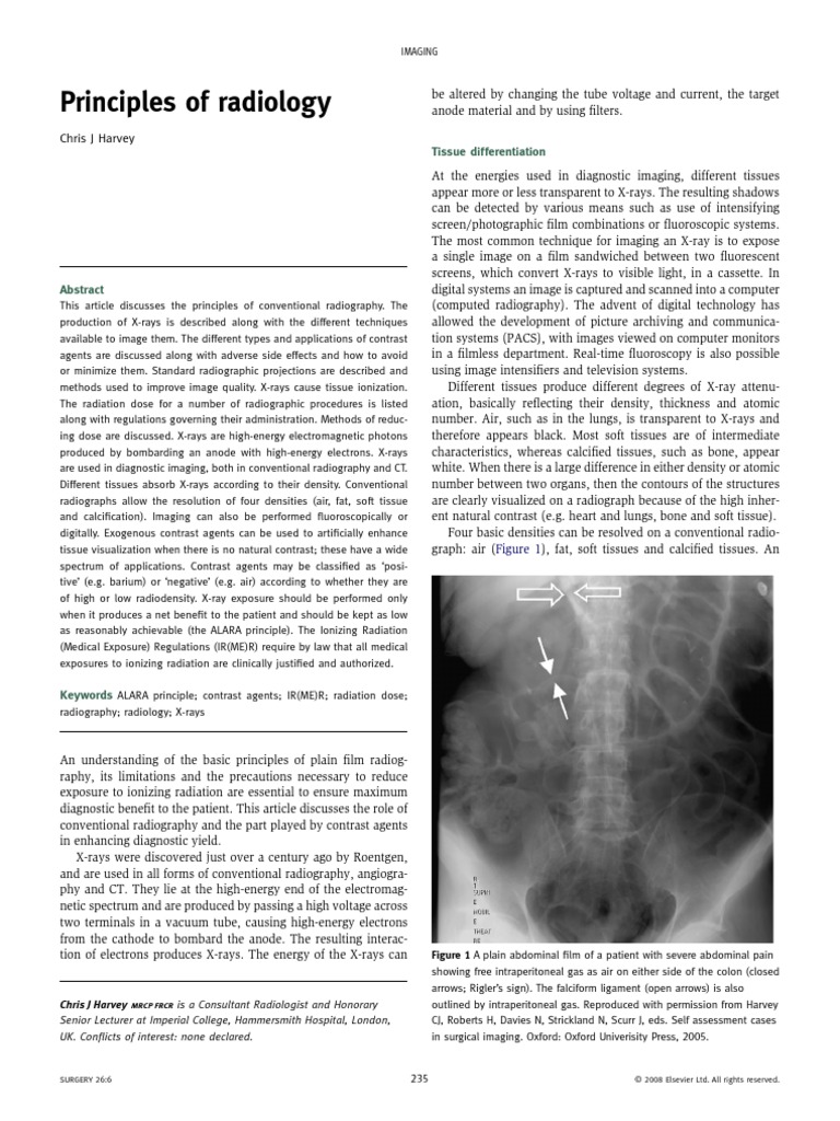 Principles of Radiology | X Ray | Radiography