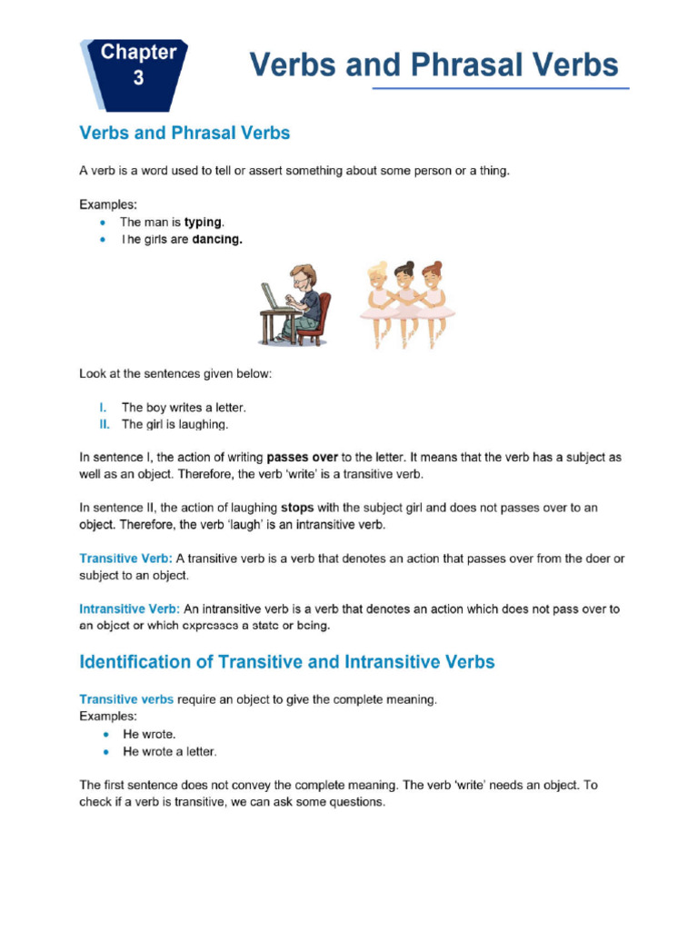 Chapter 3 - Verbs and Phrasal Verbs | PDF