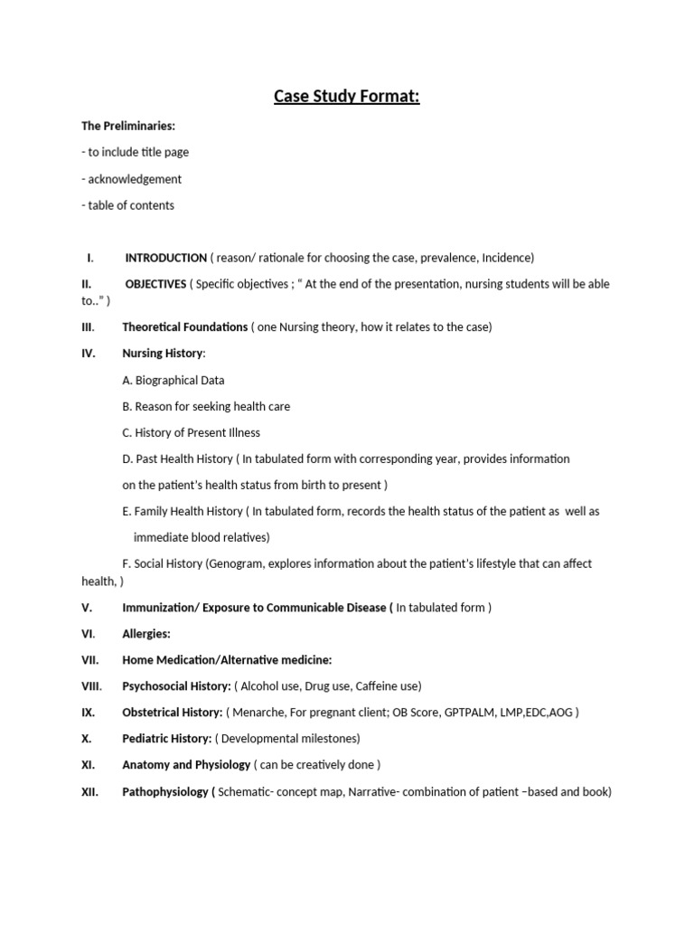 Case Study Format | PDF