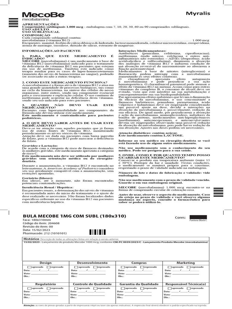 MecoBe VitaminaB12 Myralis | PDF