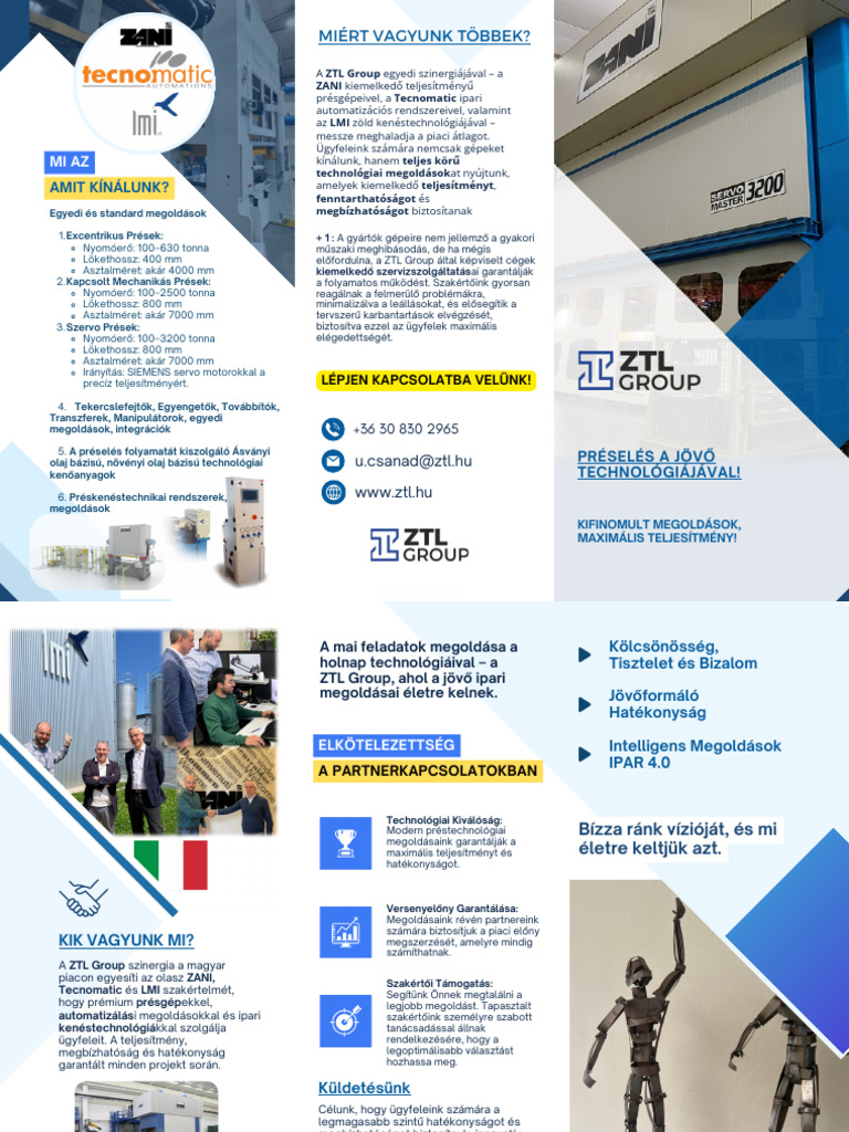 Blue and Yellow Modern Business Trifold Brochure (Trifolds) - 2 | PDF