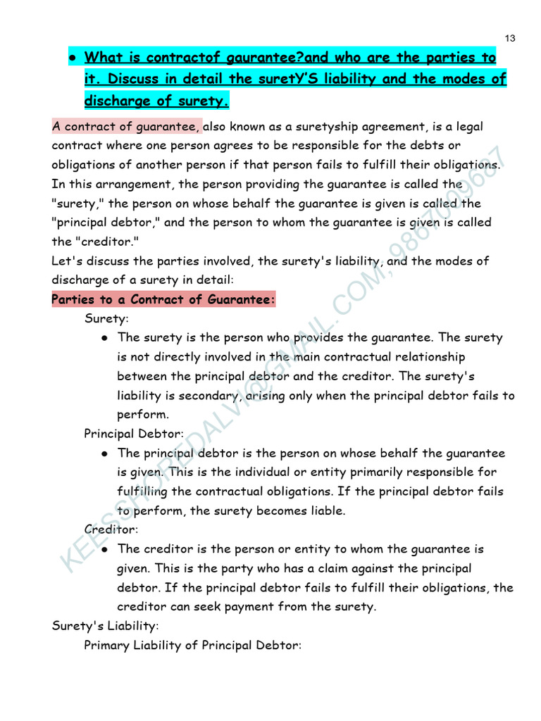 Assignment Contract Ii 2024 Sem Iv | PDF