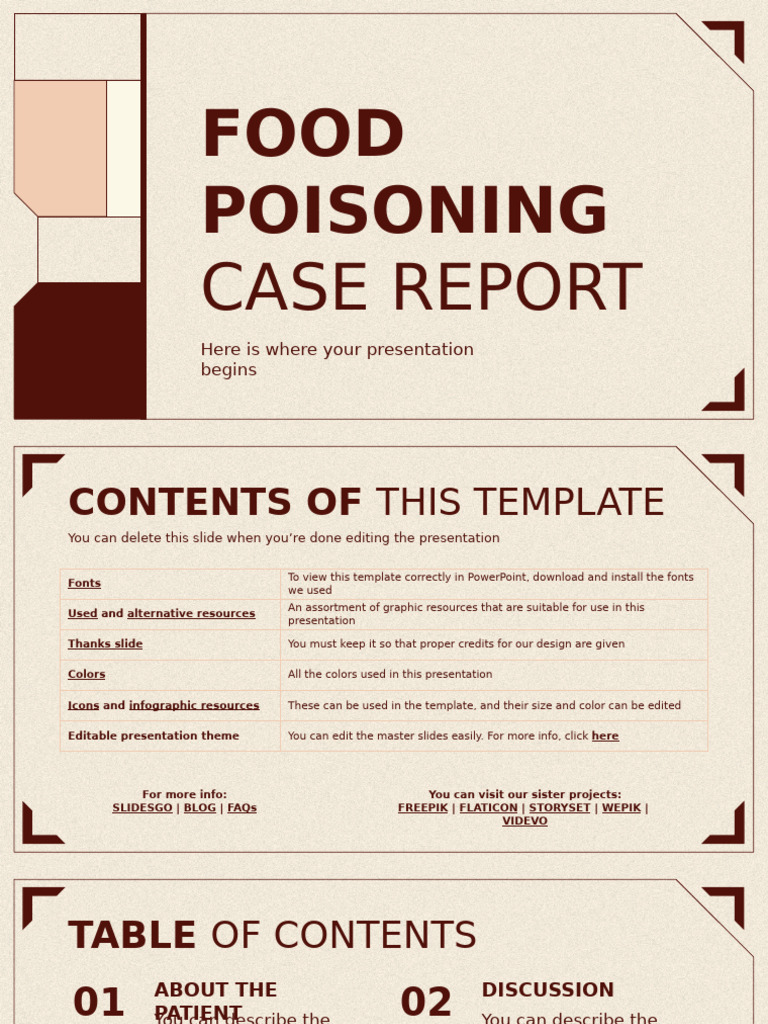 Food Poisoning Case Report by Slidesgo | PDF