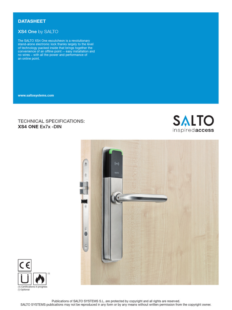 Salto Datasheet xs4 One Ex7 Eng | PDF