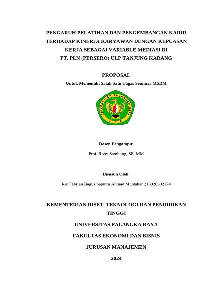 Draf Proposal Rio Febrian | PDF