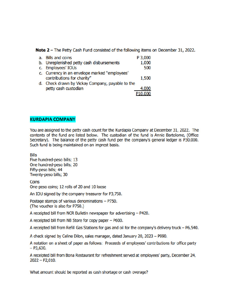 PCF, Bank Recon, & Poc | PDF
