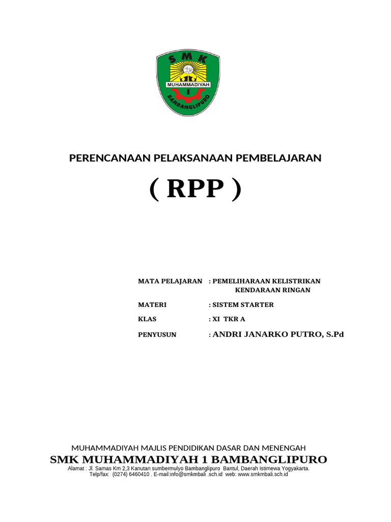 LK-4 RPP Sistem Starter | PDF