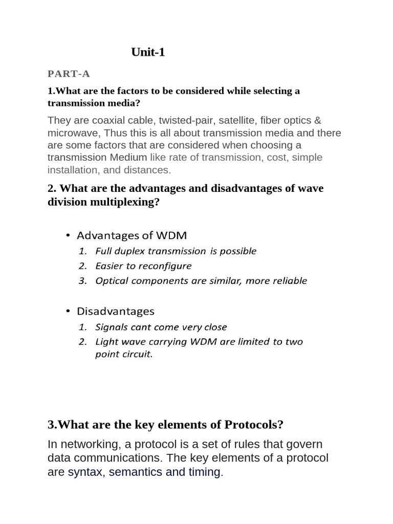 CN Short Answers 5 Units | PDF