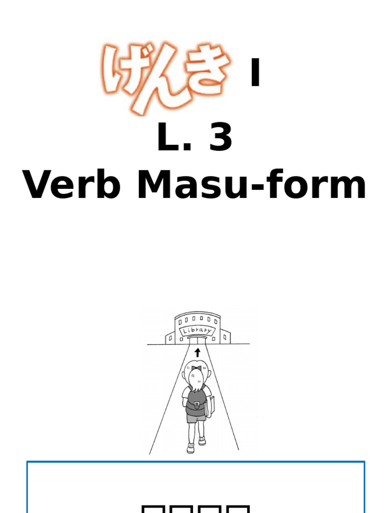 L03 Verb Masu-Form | PDF