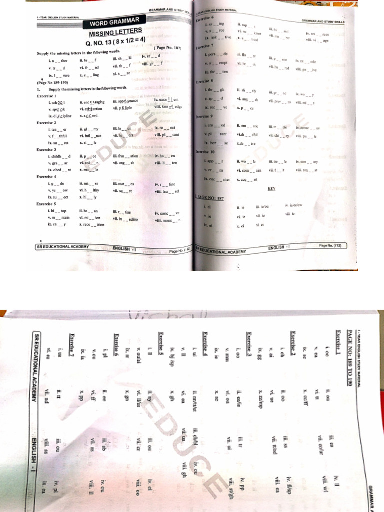 Missing Letters | PDF