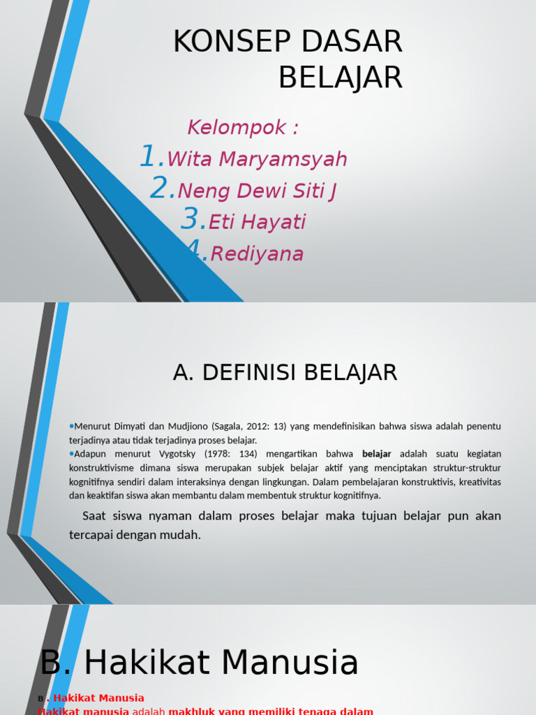 Konsep Dasar Belajar | PDF