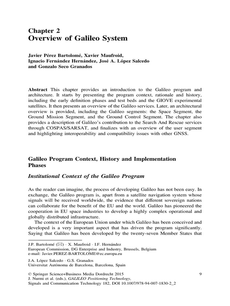 Overview of The Galileo System | PDF