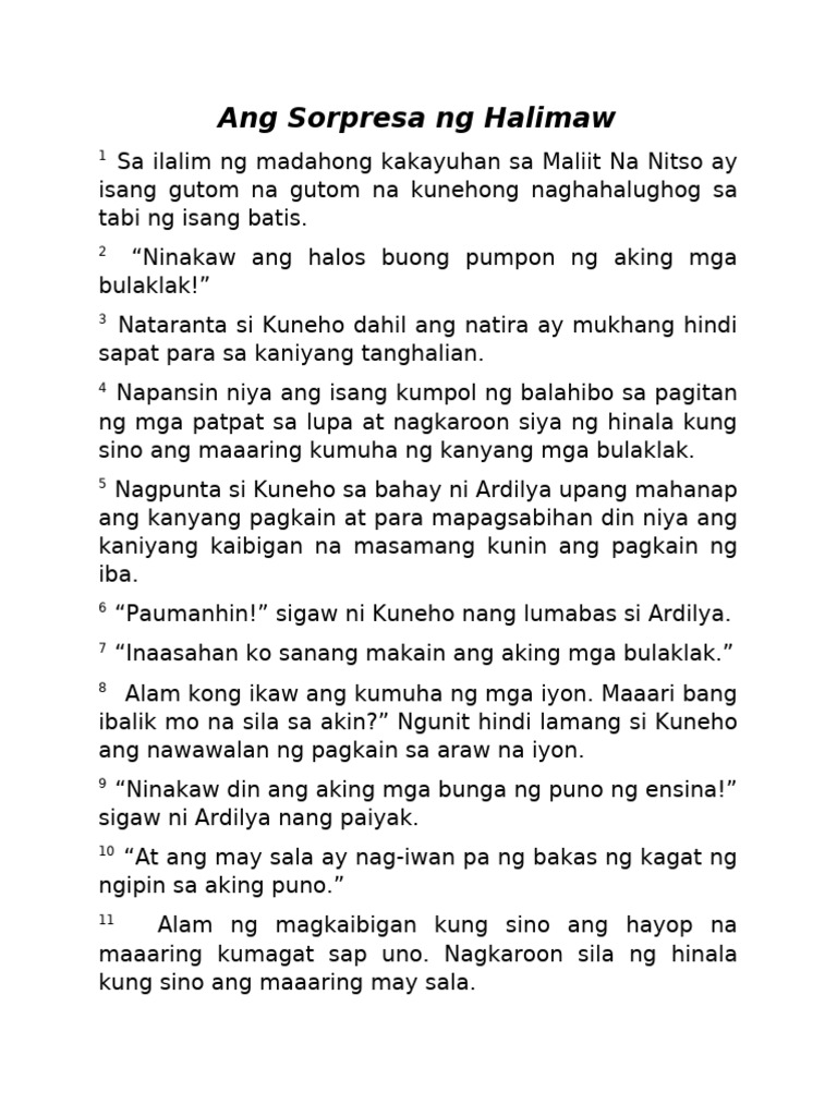 Ang Sorpresa NG Halimaw | PDF Ang Sorpresa NG Halimaw | PDF