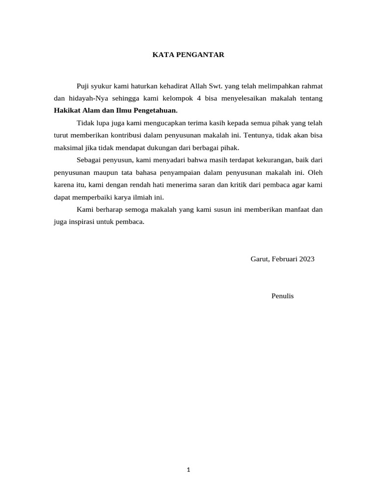 Hakikat Alam dan Ilmu Pengetahuan | PDF