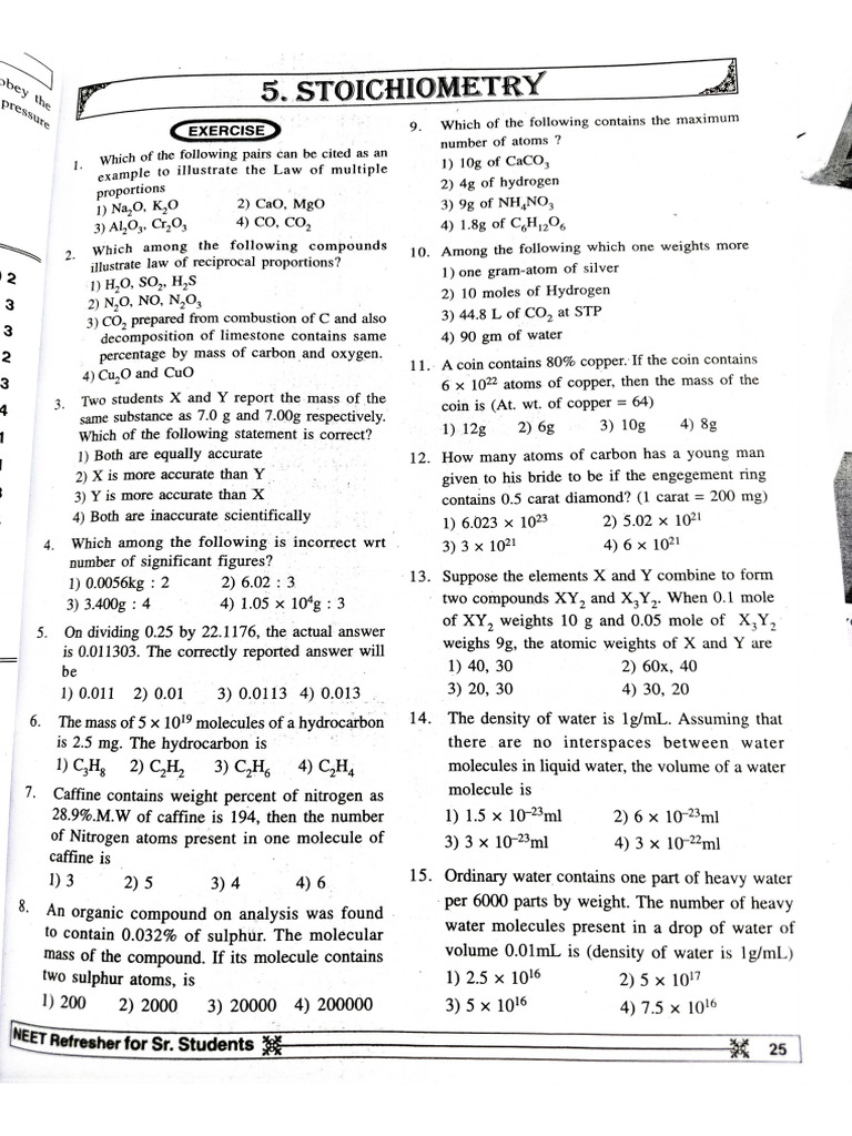 Stoichiometry | PDF