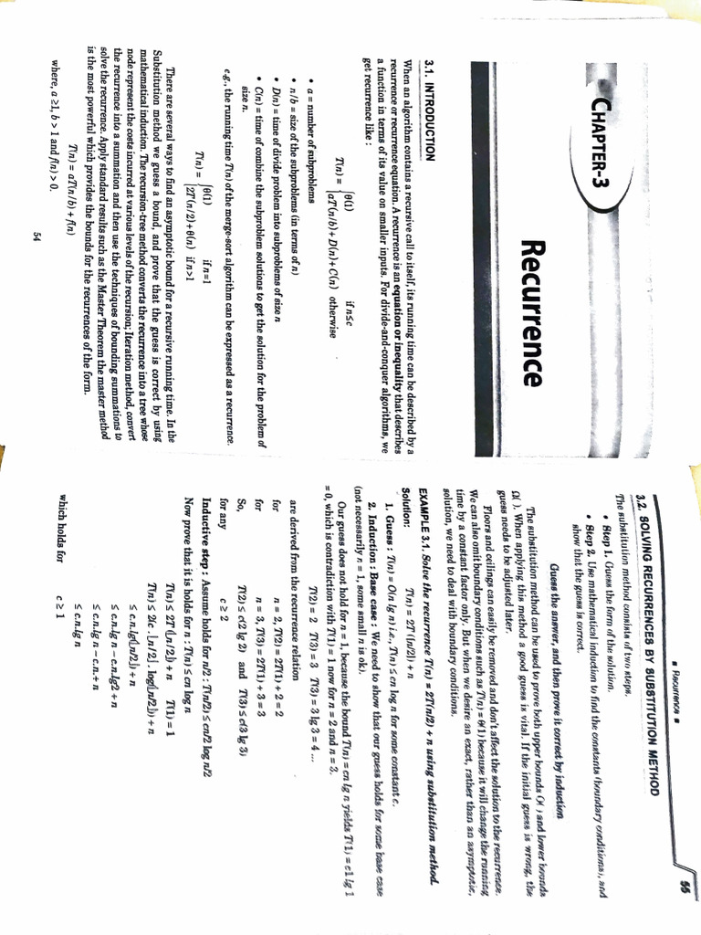 DAA Recursion | PDF | Recurrence Relation | Algorithms And Data Structures